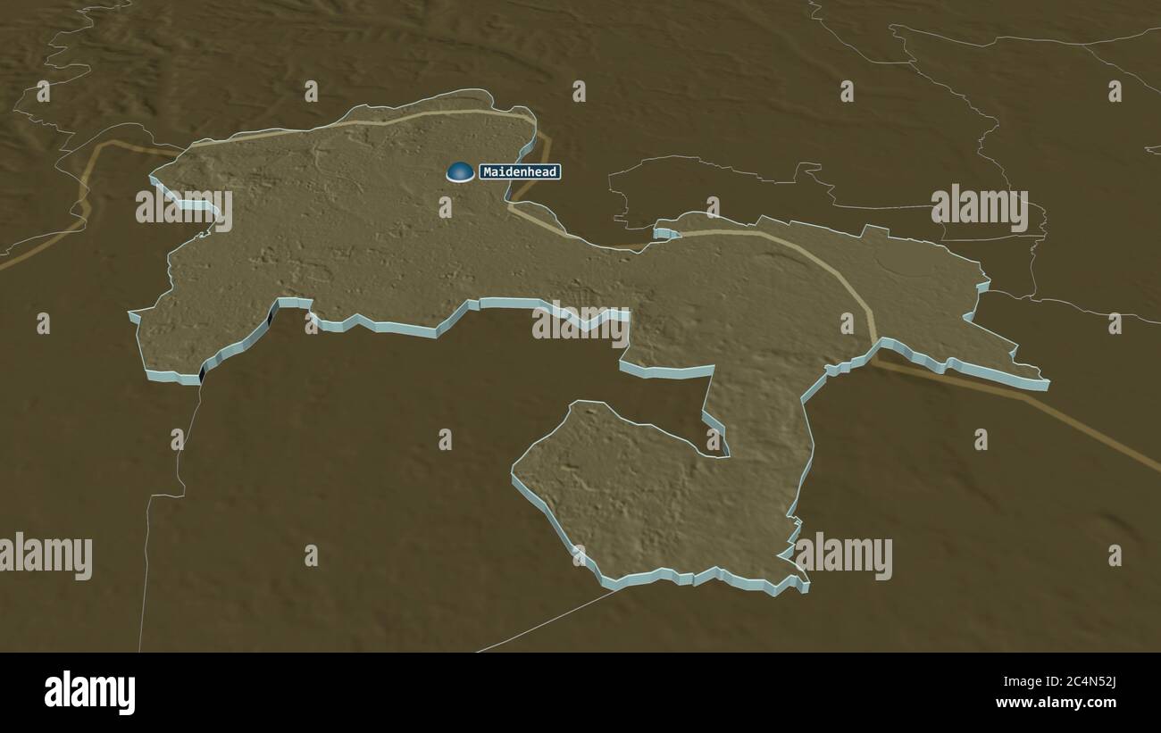 Zoom in on Windsor and Maidenhead (metropolitan district of England ...