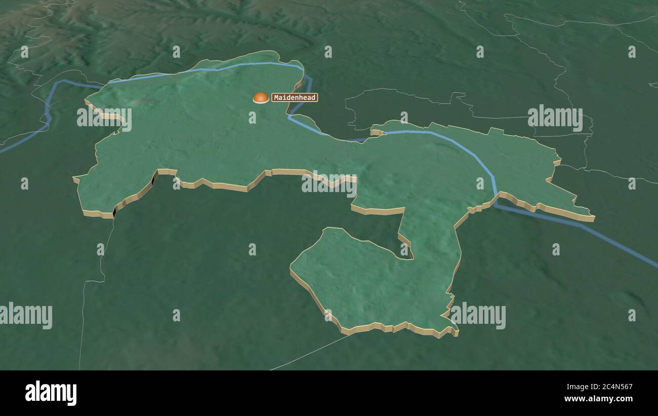 Zoom in on Windsor and Maidenhead (metropolitan district of England ...