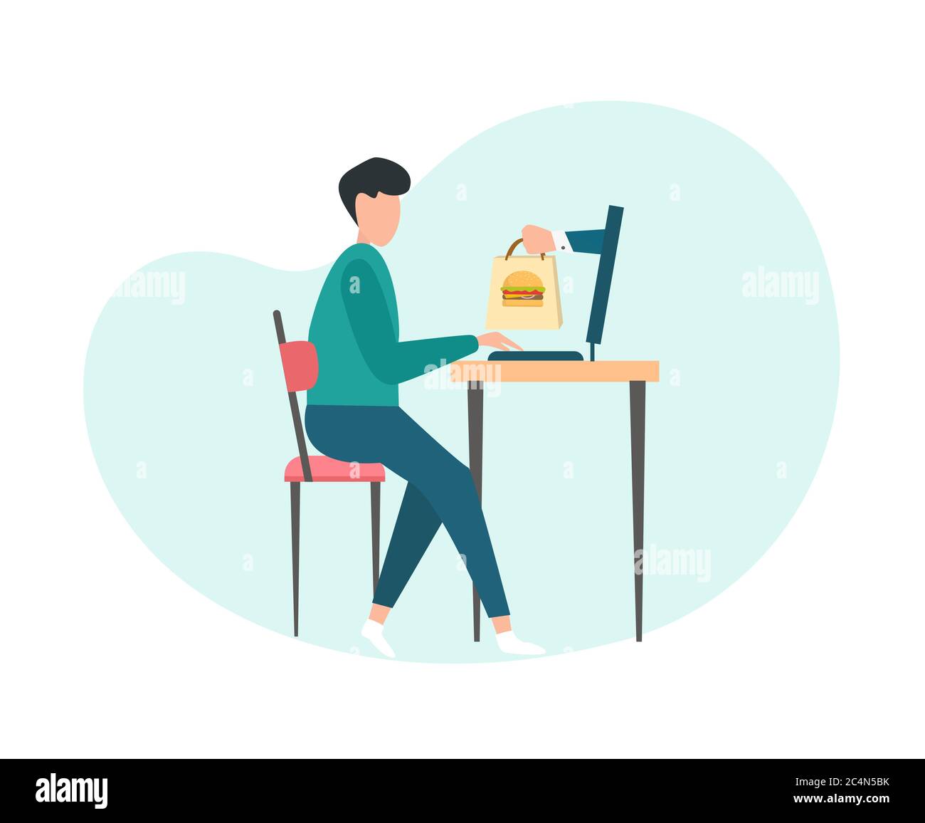 Ordering food at diner Stock Vector Images - Alamy