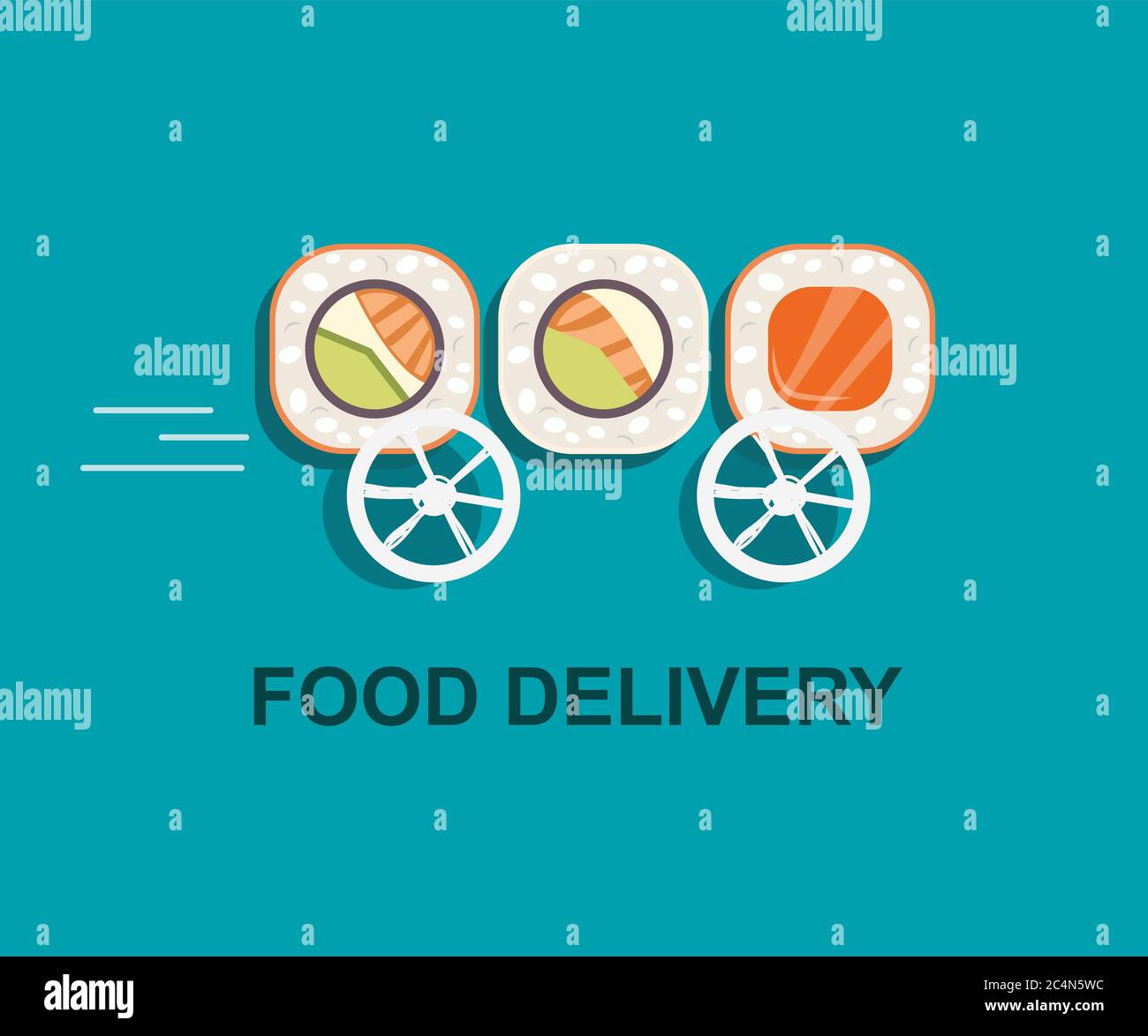 Sushi service icon black Stock Vector Images - Alamy