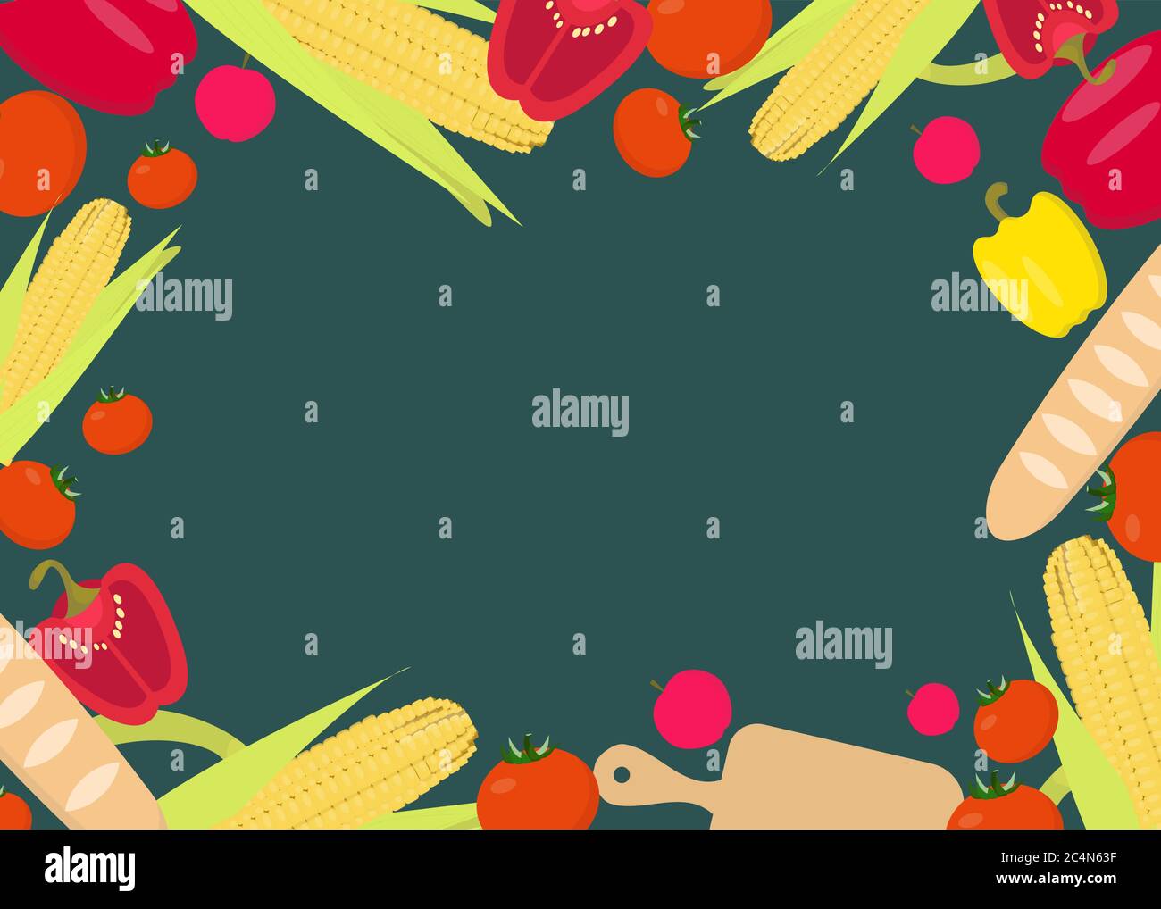 Food frame background healthy Stock Vector Images - Alamy