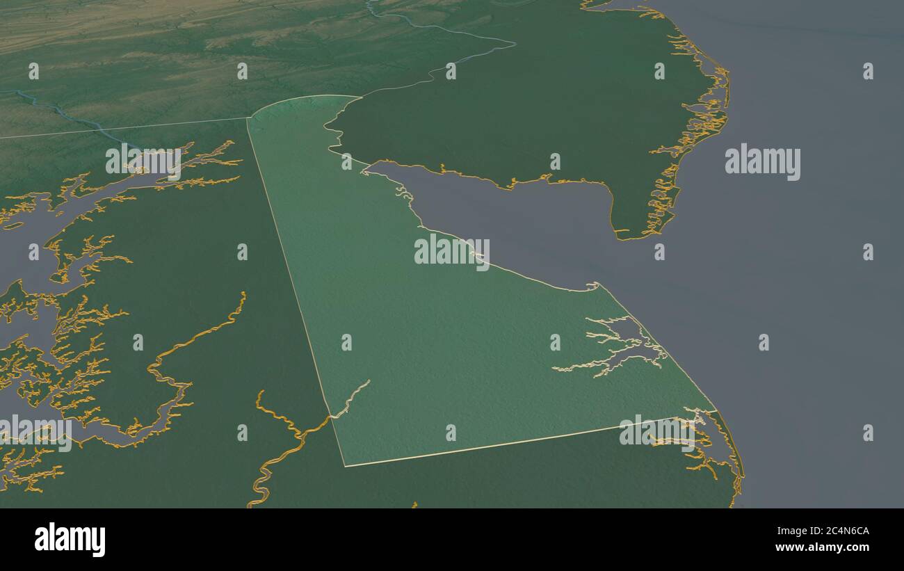 Delaware relief map hi-res stock photography and images - Alamy