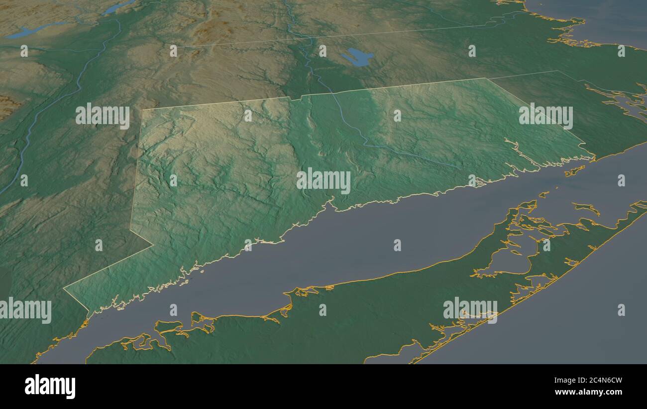 Connecticut relief map hi-res stock photography and images - Alamy