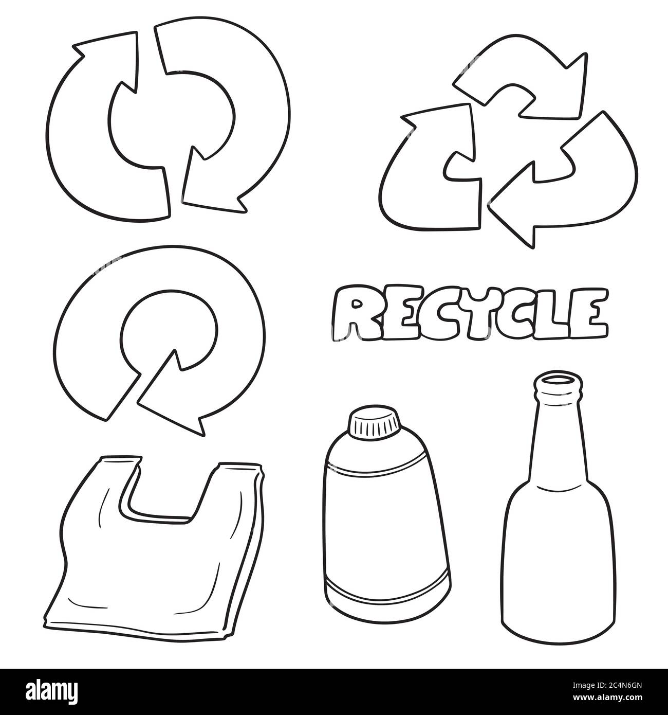 vector set of recycle icon Stock Vector Image & Art - Alamy
