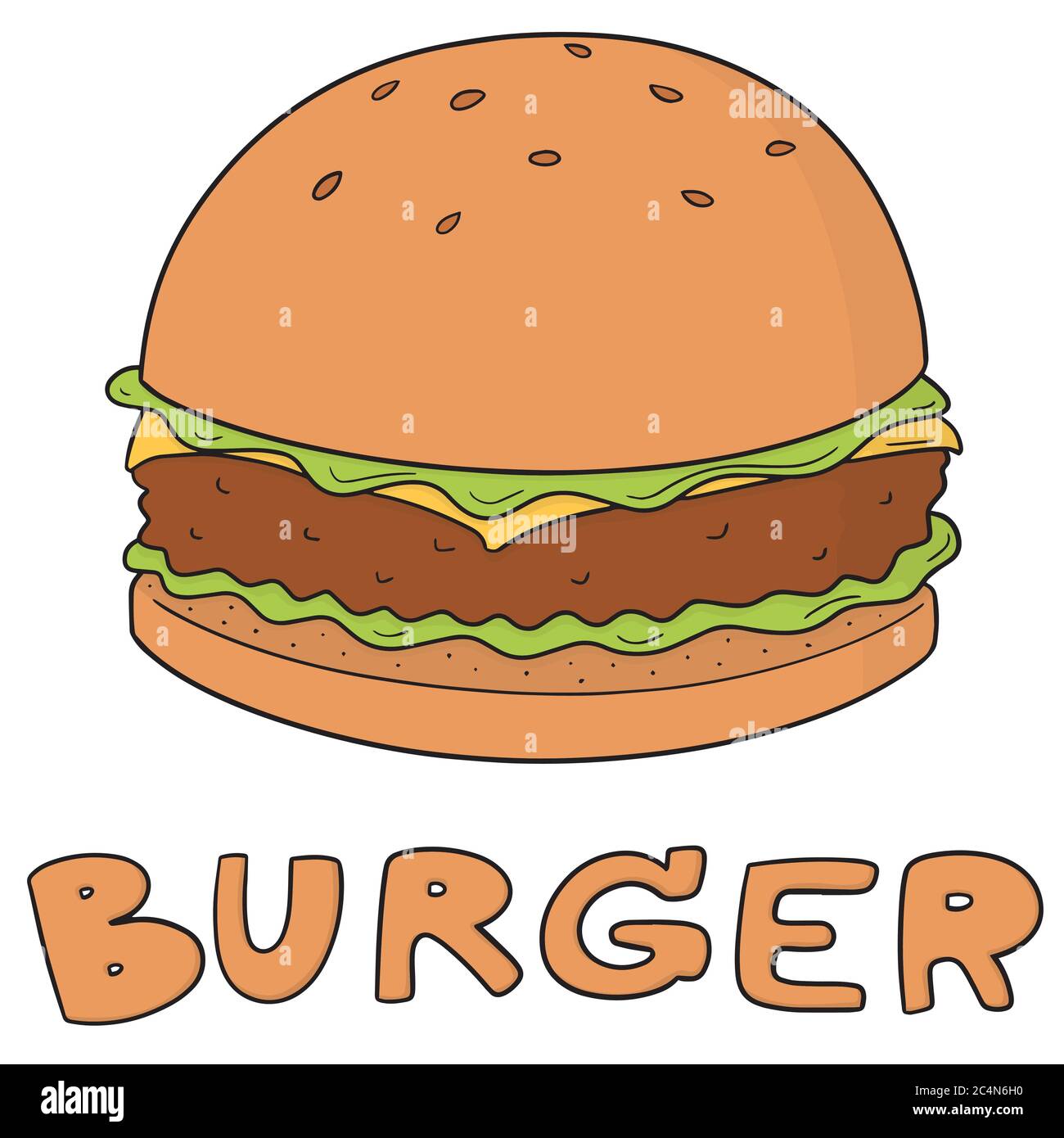 No burger simple vector Stock Vector Images - Alamy