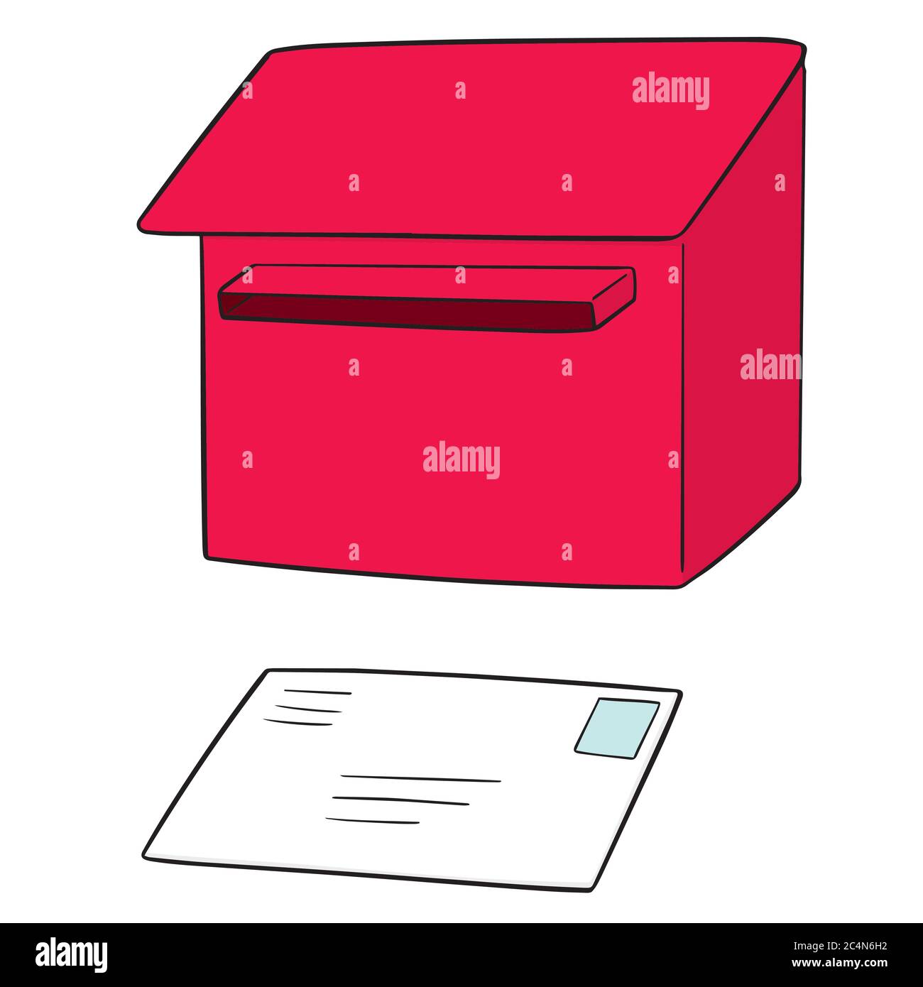 vector set of postbox and envelope Stock Vector Image & Art - Alamy