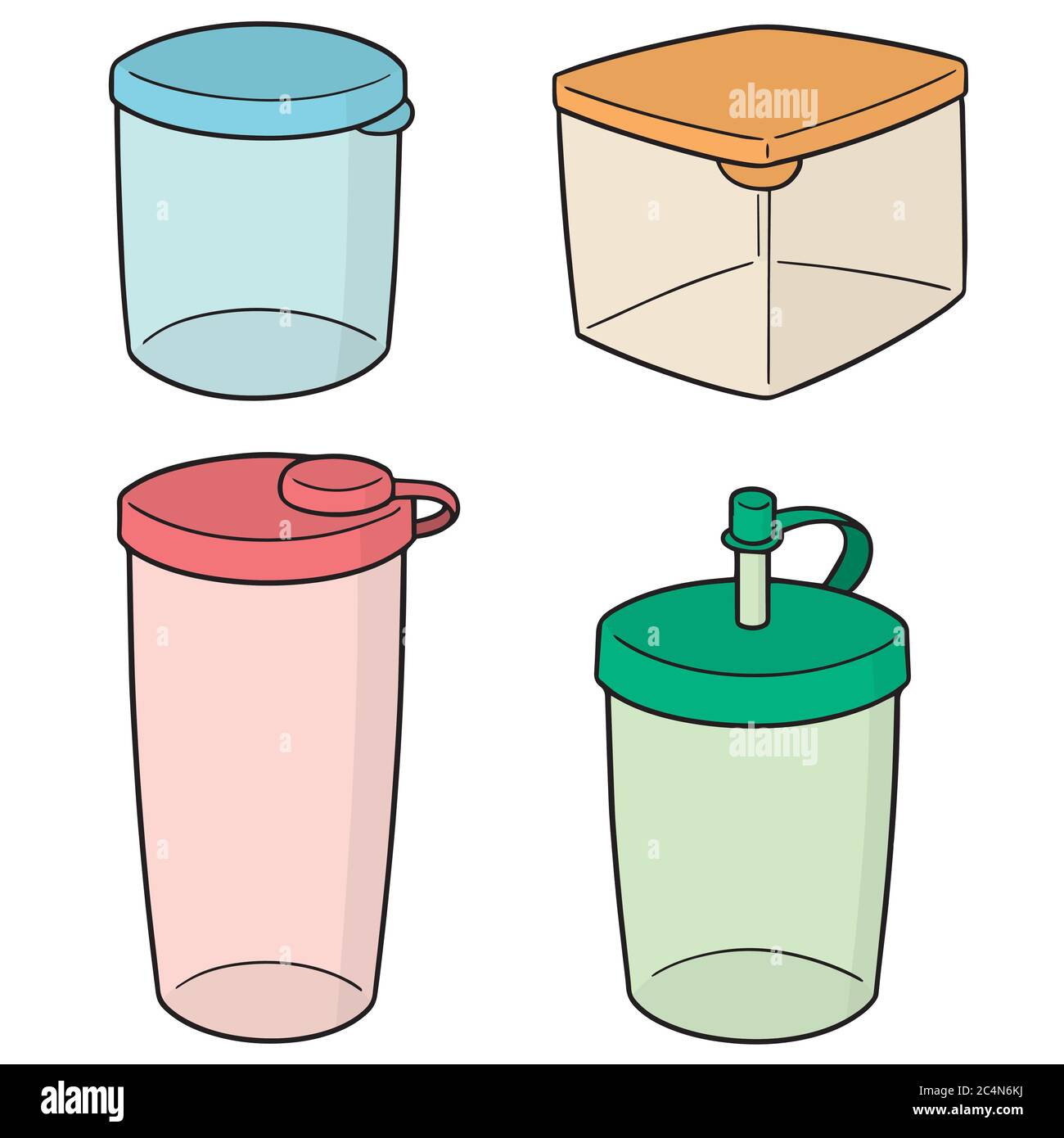 vector set of plastic container Stock Vector Image & Art - Alamy
