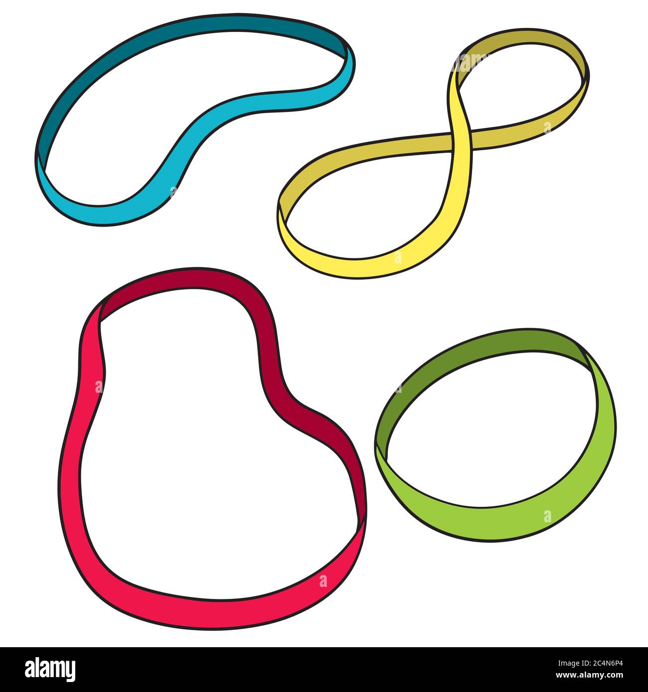 vector set of rubber band Stock Vector Image & Art - Alamy