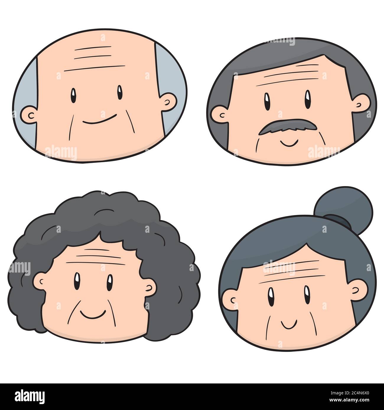 vector set of elder people face Stock Vector Image & Art - Alamy