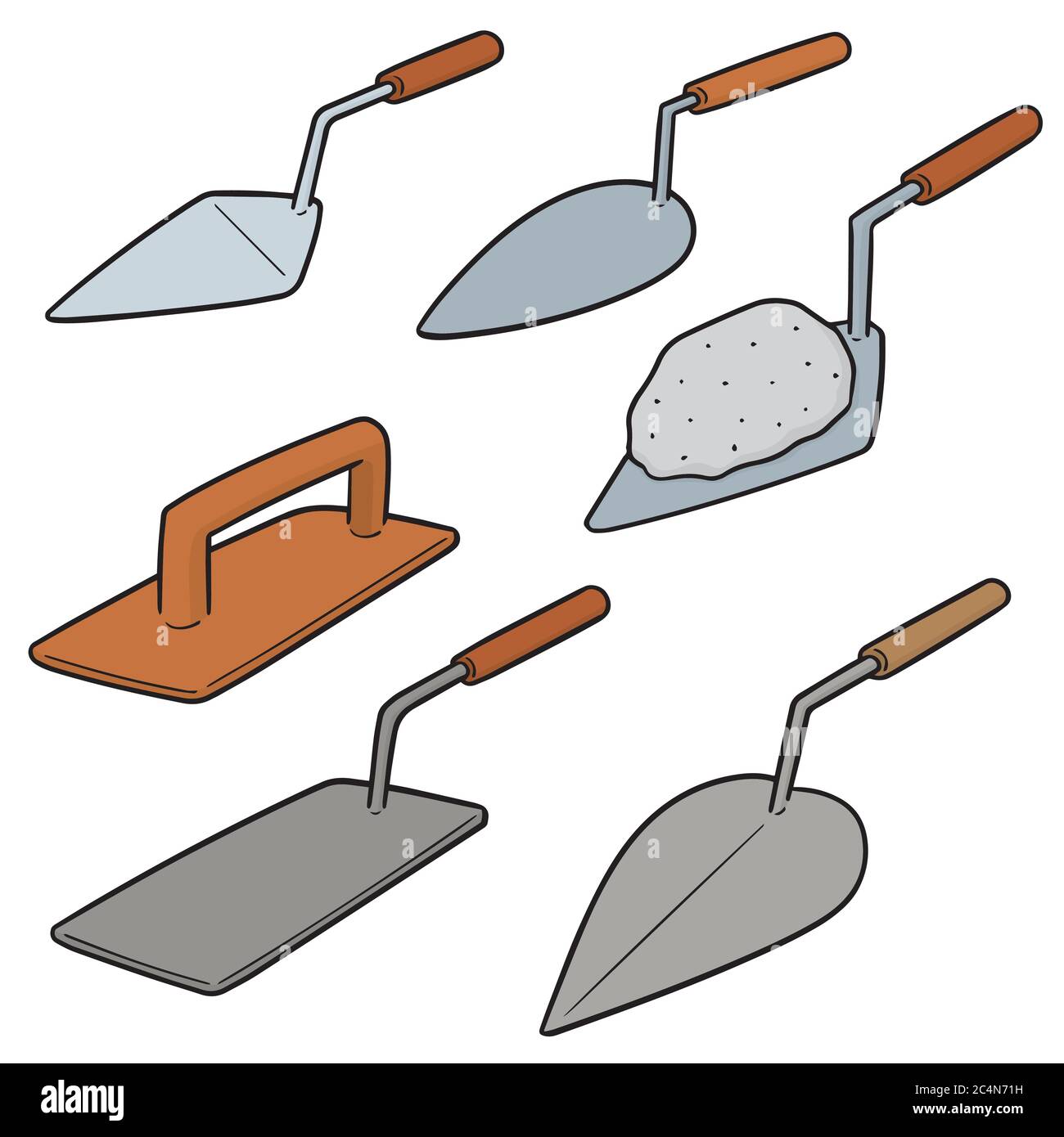 vector set of trowel Stock Vector Image & Art - Alamy