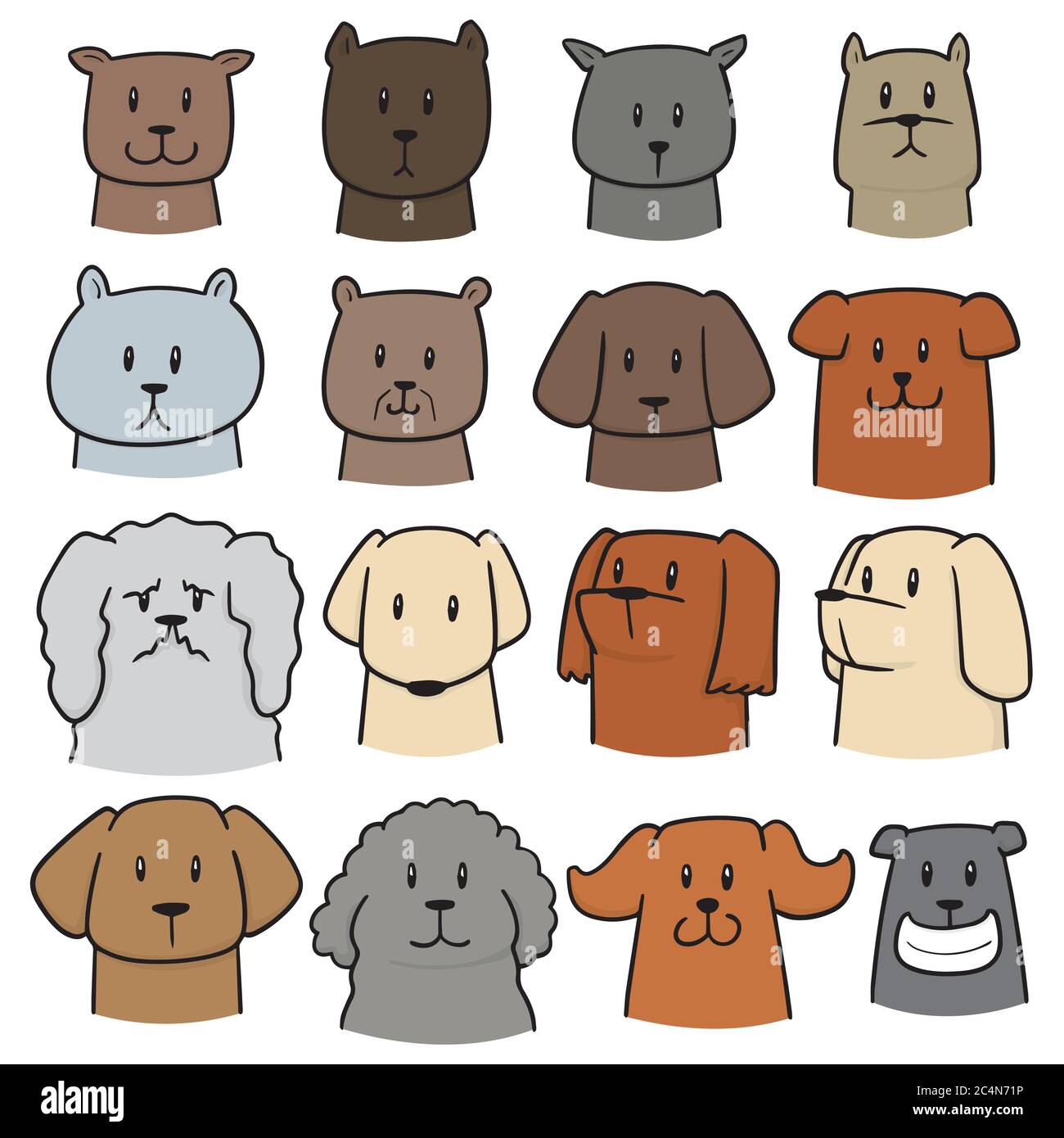 vector set of dog Stock Vector Image & Art - Alamy