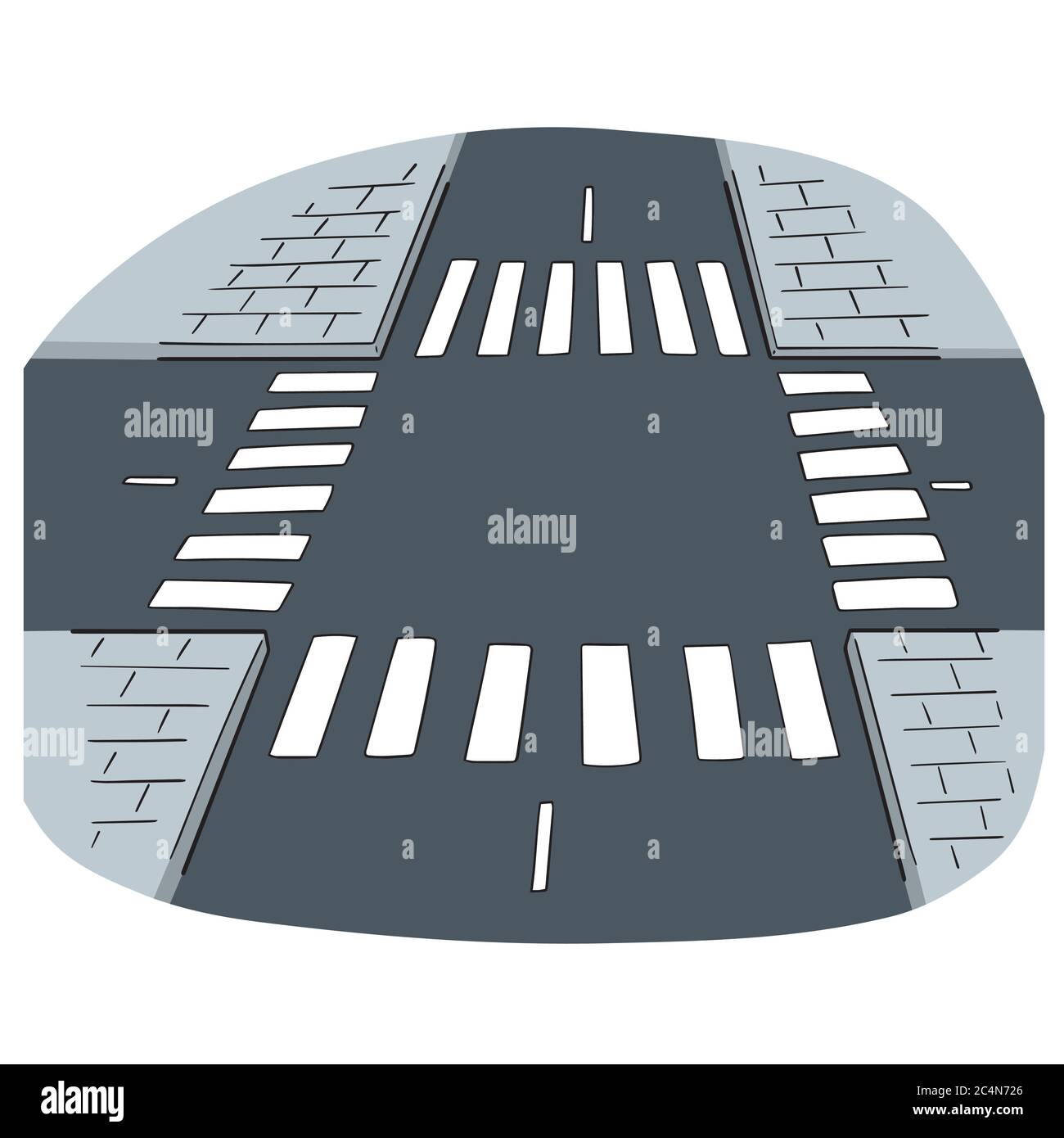 vector of intersection road Stock Vector Image & Art - Alamy
