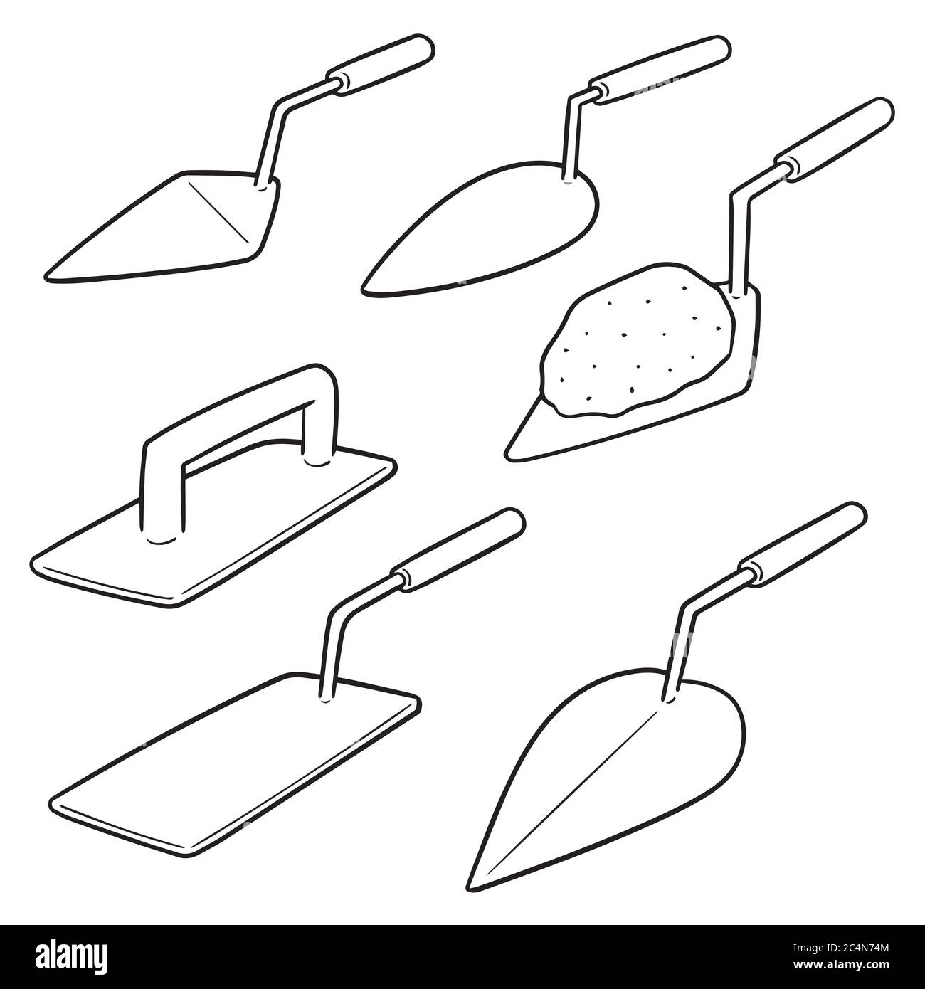 vector set of trowel Stock Vector Image & Art - Alamy
