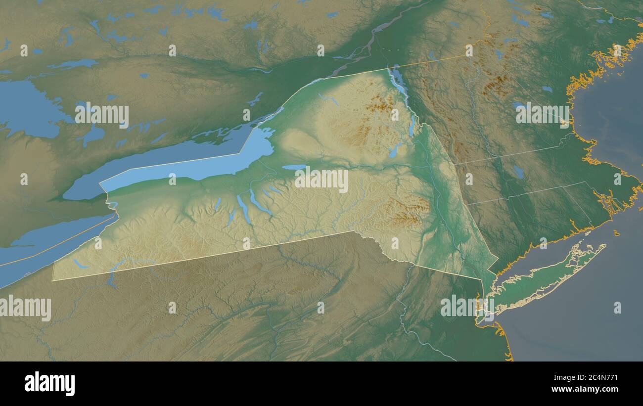 New york relief map hi-res stock photography and images - Alamy