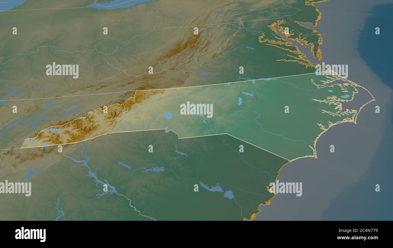 North carolina relief map hi-res stock photography and images - Alamy
