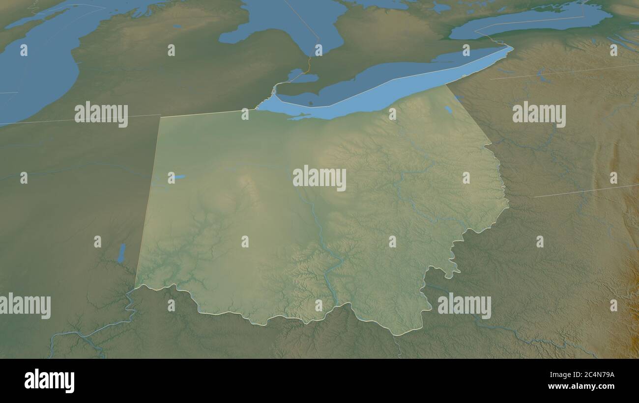 Ohio relief map hi-res stock photography and images - Alamy