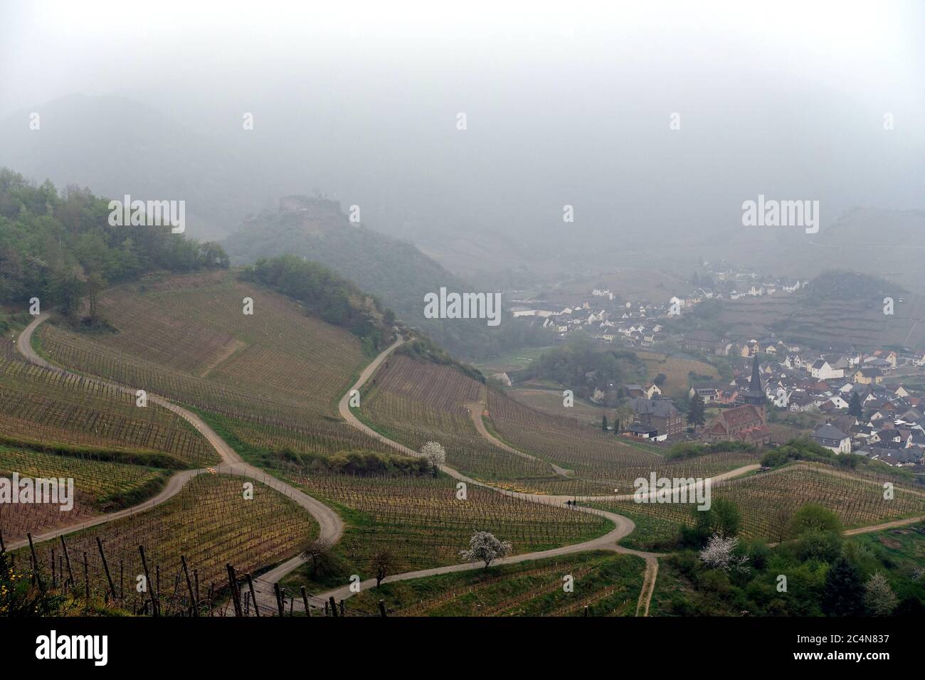 Aerial shot fog covered countryside hi-res stock photography and images ...