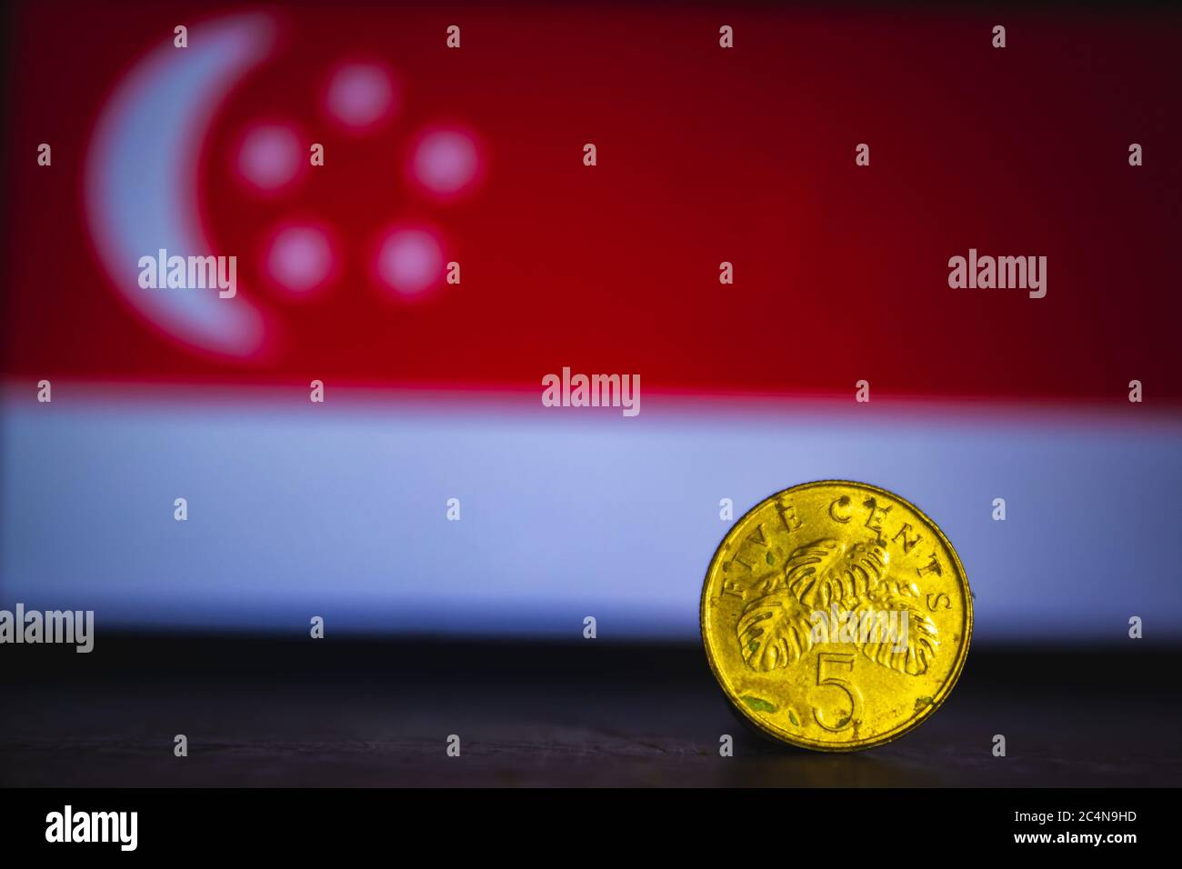 Singapore currency - Five cent coin of singapore isolated on singapore ...