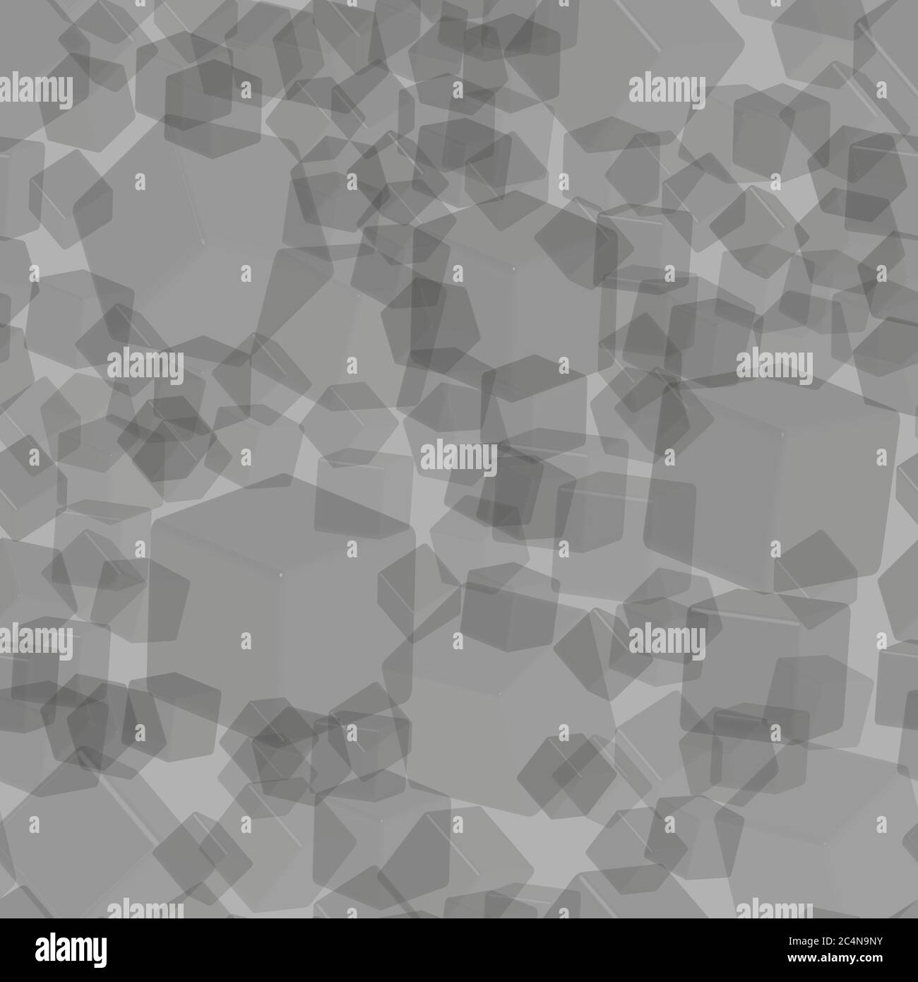 Gray Transparent Cubes Seamless Pattern, 3D Illustration Stock Vector ...