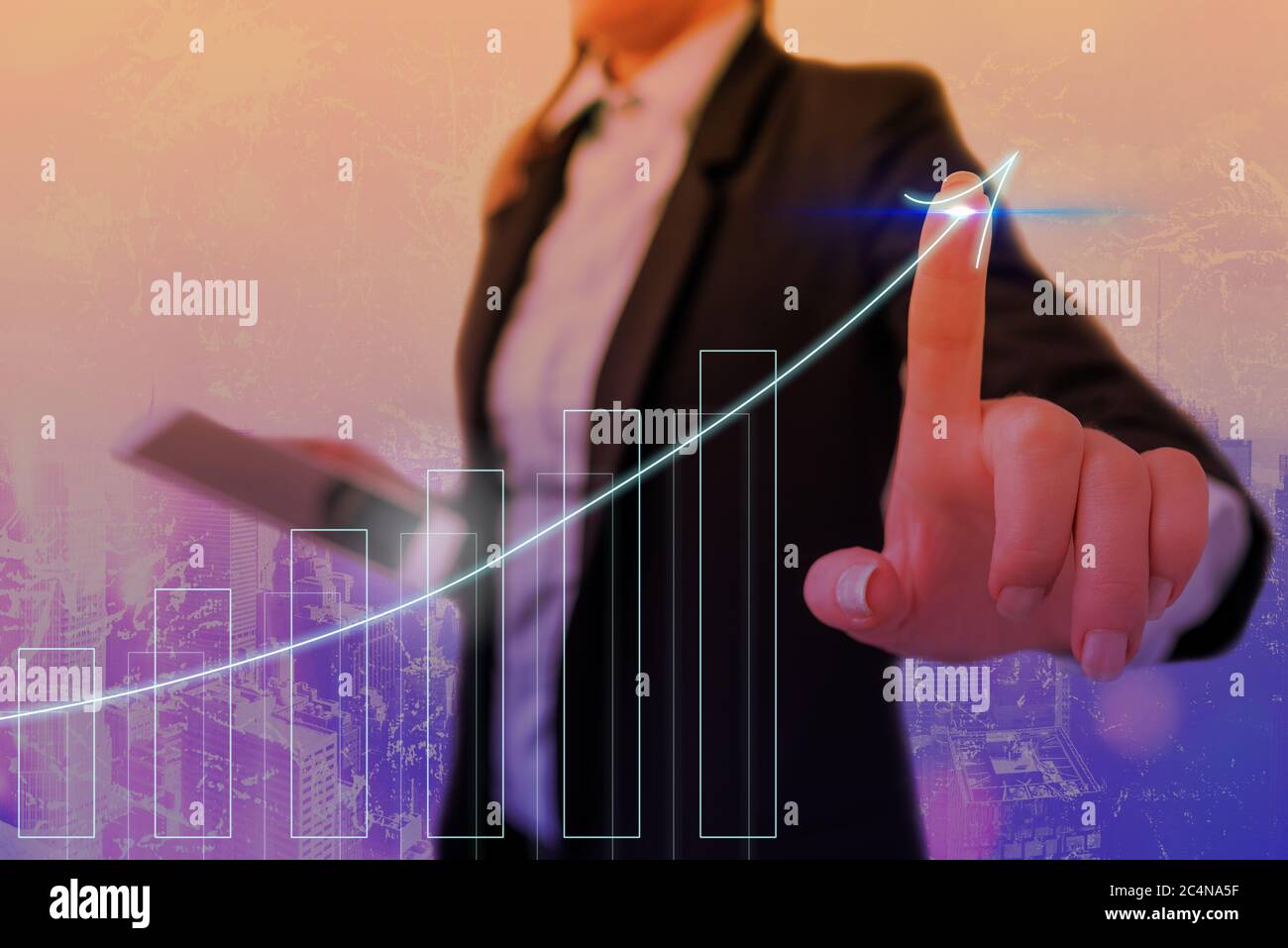 Arrow Symbol Going Upward Denoting Points Showing Significant ...