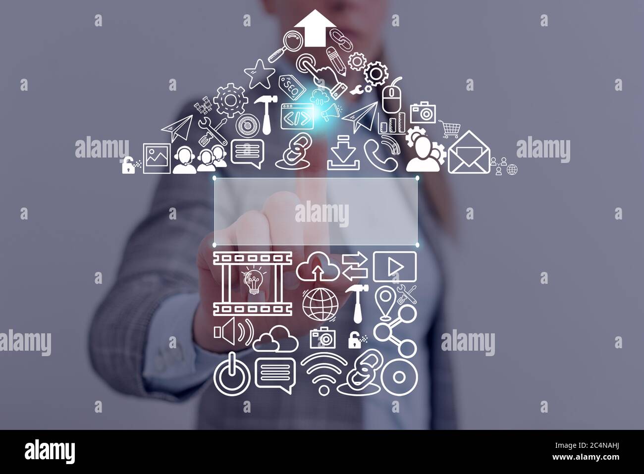 Information Digital Technology Network Connection Infographic Elements ...