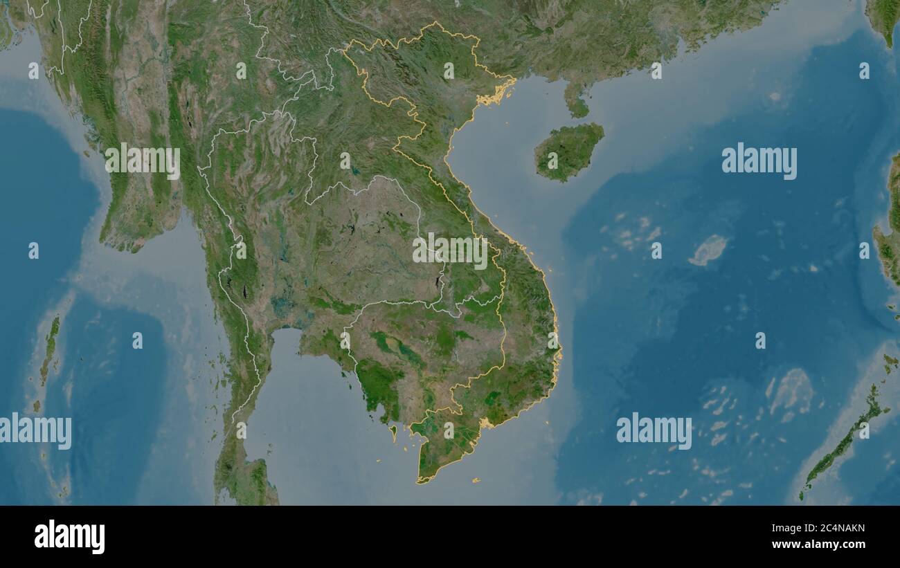 Vietnam map satellite geography hi-res stock photography and images - Alamy