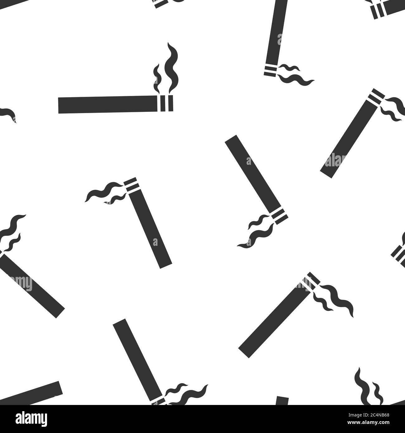 Cigarette icon in flat style. Smoke vector illustration on white ...