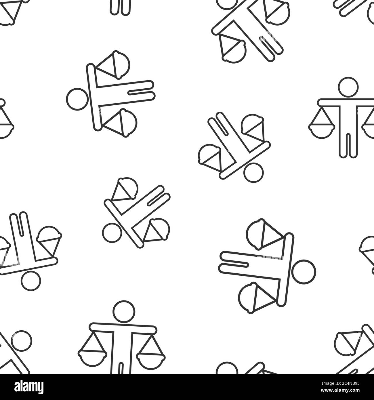 Ethic balance icon in flat style. Honesty vector illustration on ...