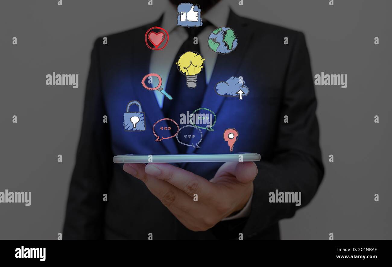 Free Sketch Of Digital Technology Information With Infographic Element ...