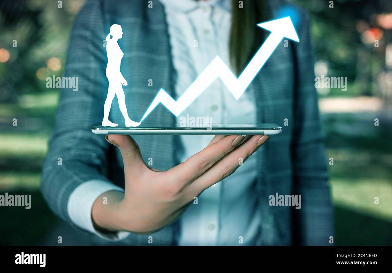 Ascending Growth Trends Movement Performance Financial Chart Status ...