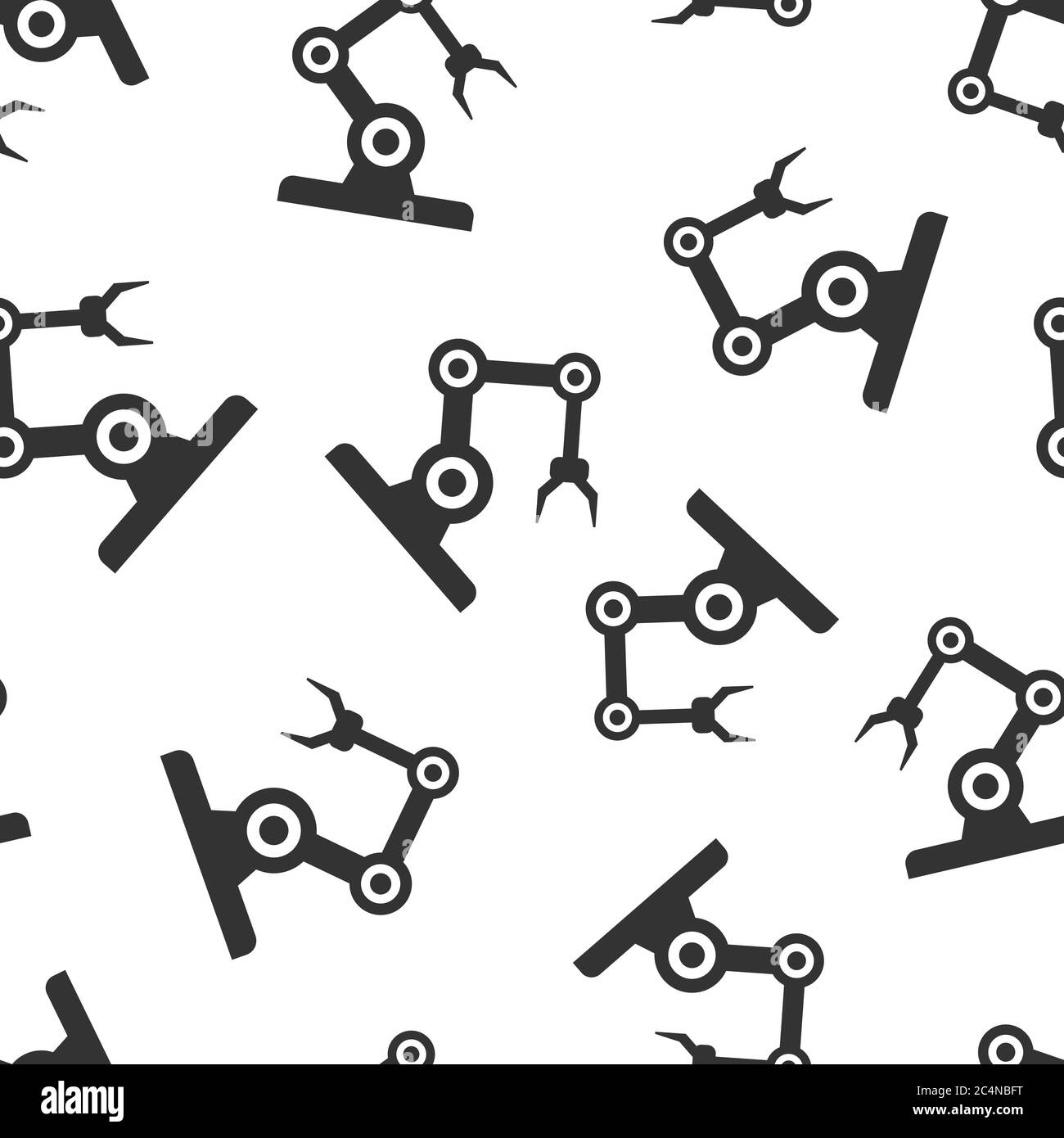 Robot arm icon in flat style. Mechanic manipulator vector illustration ...