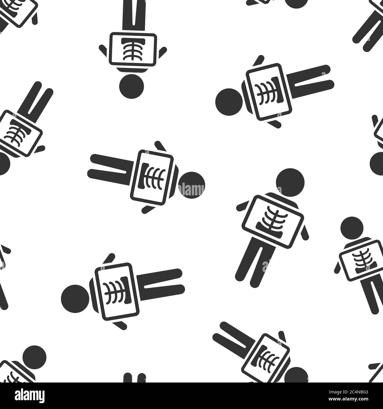 X-ray icon in flat style. Radiology vector illustration on white ...