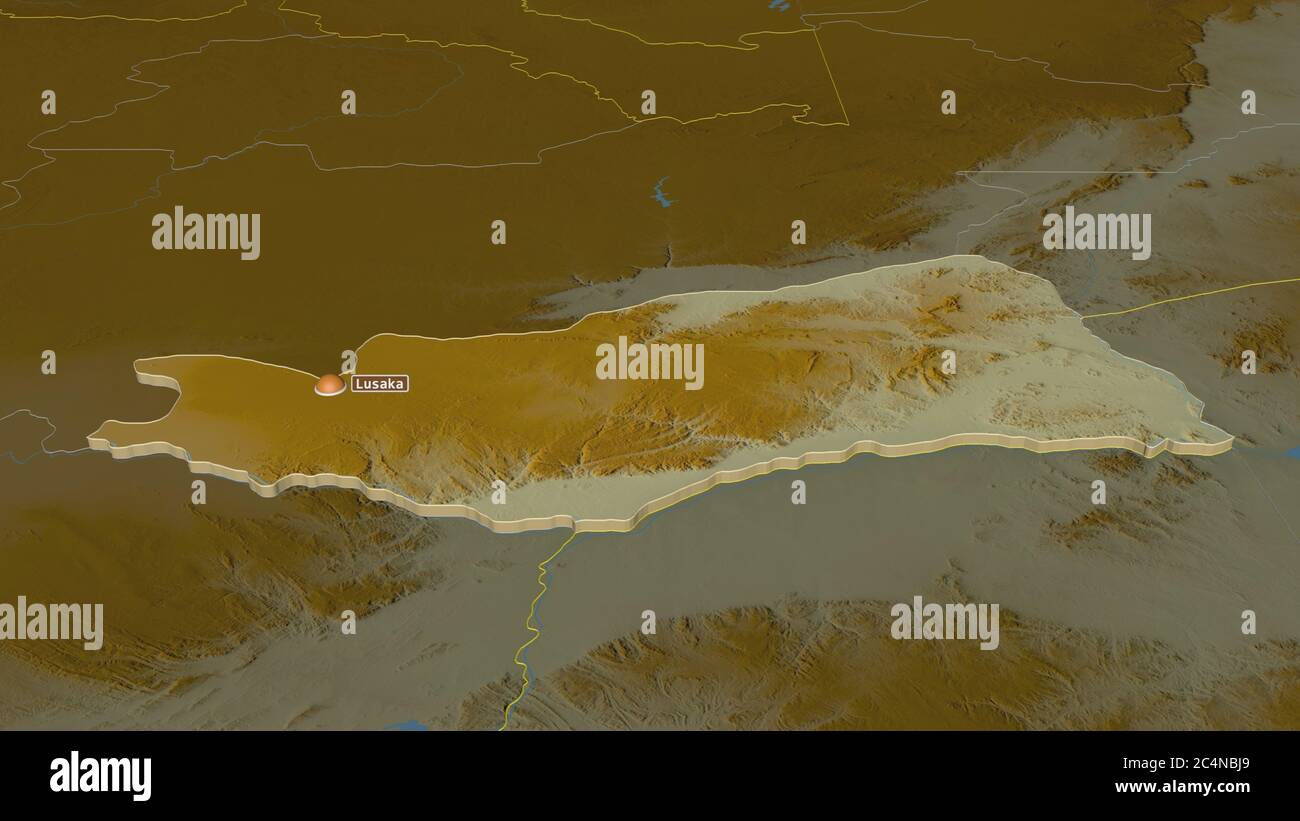 Zambia topographic map hi-res stock photography and images - Alamy