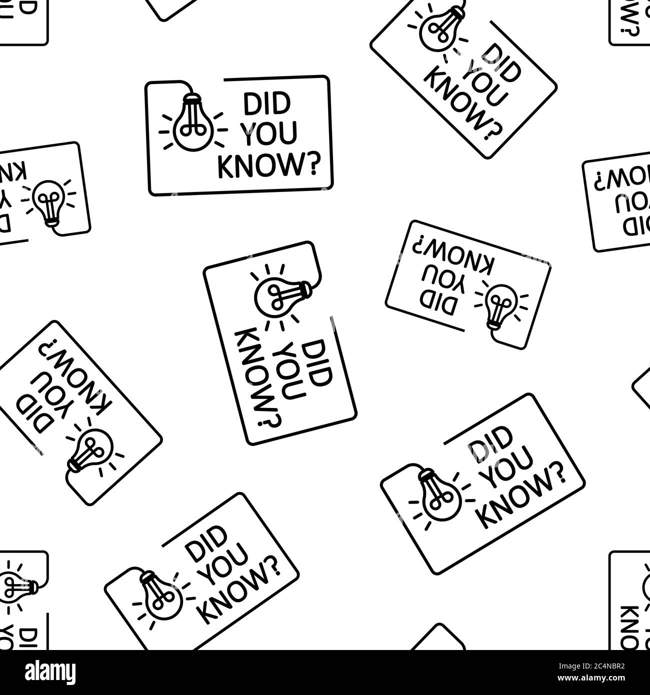 Did You Know icon in flat style. Question mark vector illustration on ...