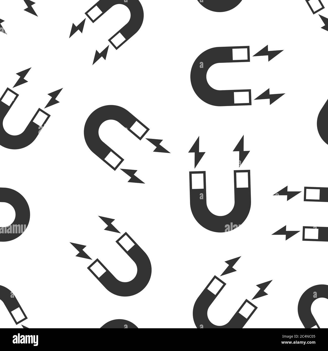 Magnet icon in flat style. Attract vector illustration on white ...