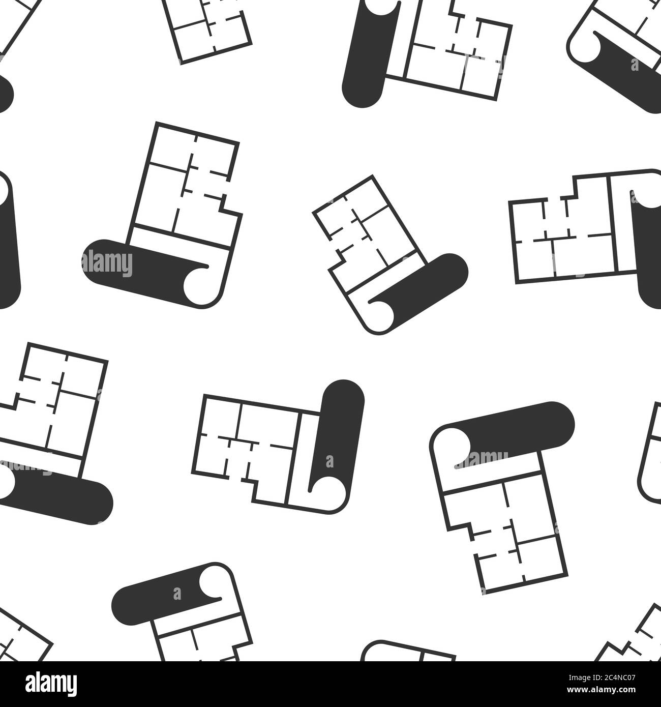 Room plan icon in flat style. Blueprint vector illustration on white ...