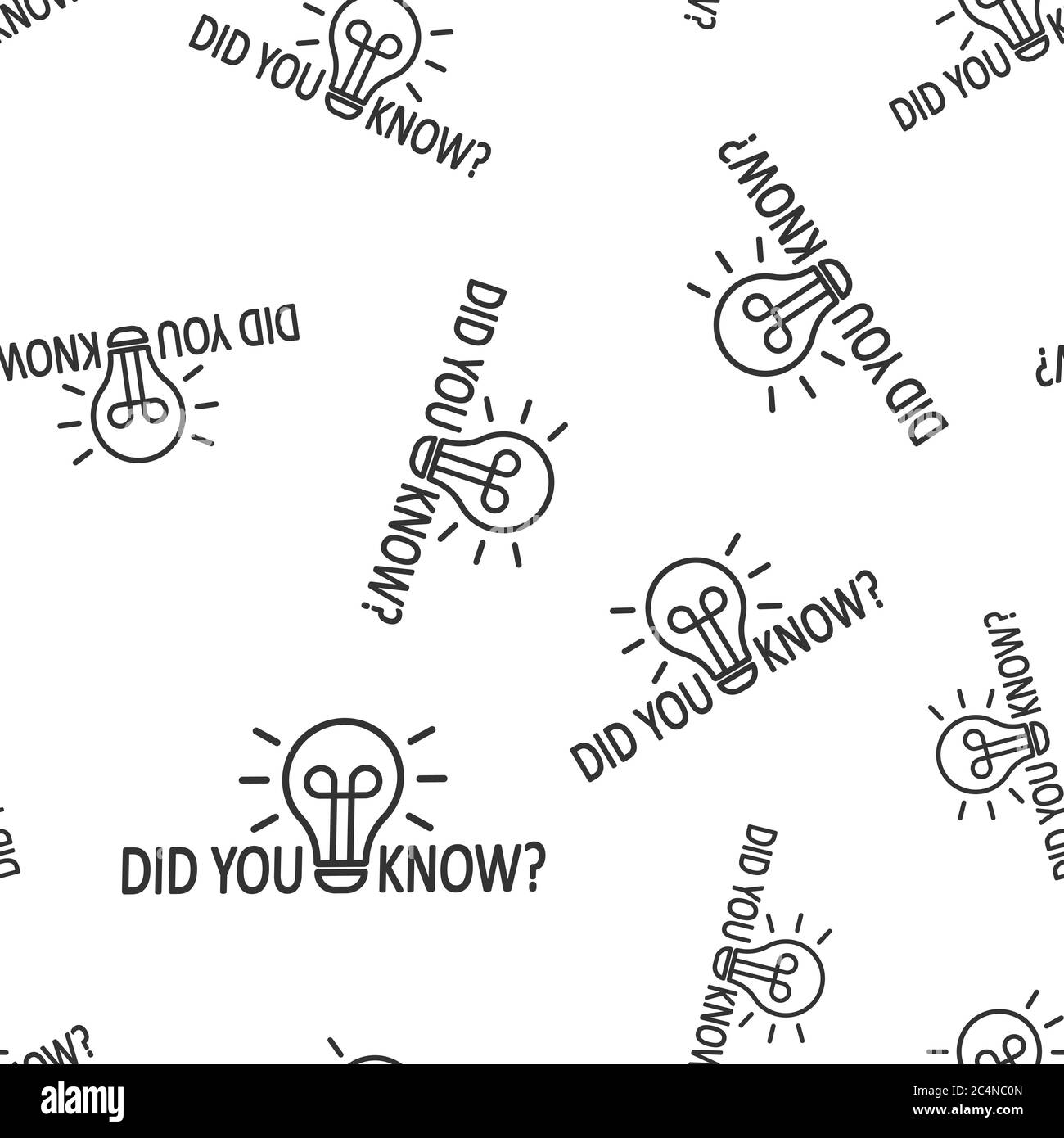 Did You Know icon in flat style. Question mark vector illustration on ...