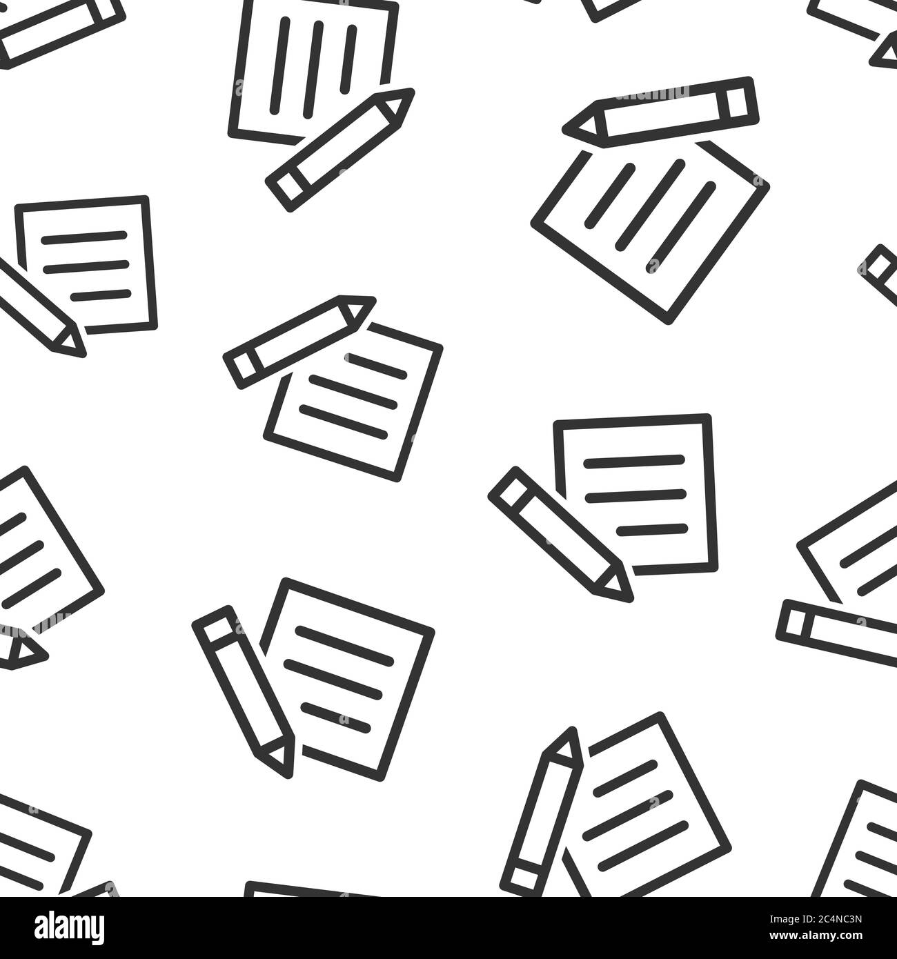 Blogging icon in flat style. Document with pen vector illustration on ...