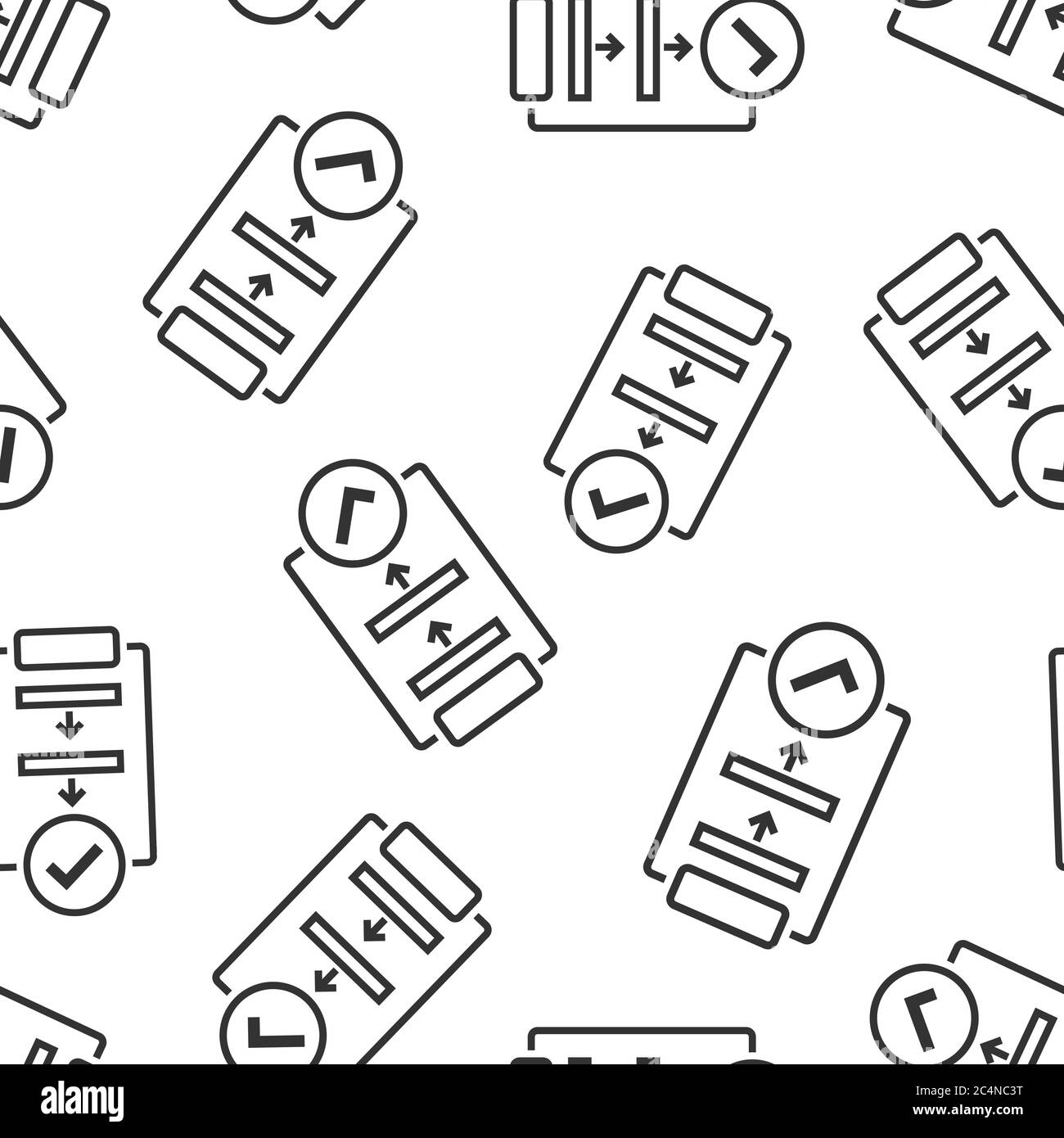 Procedure list icon in flat style. Document project vector illustration ...