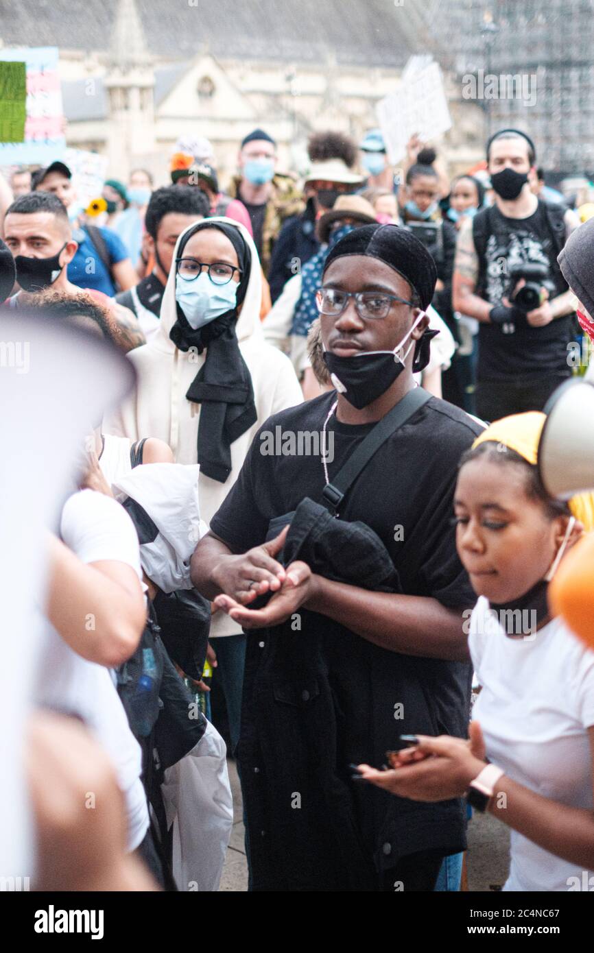Black Trans Lives Matter Protest In London June 2020 Stock Photo - Alamy