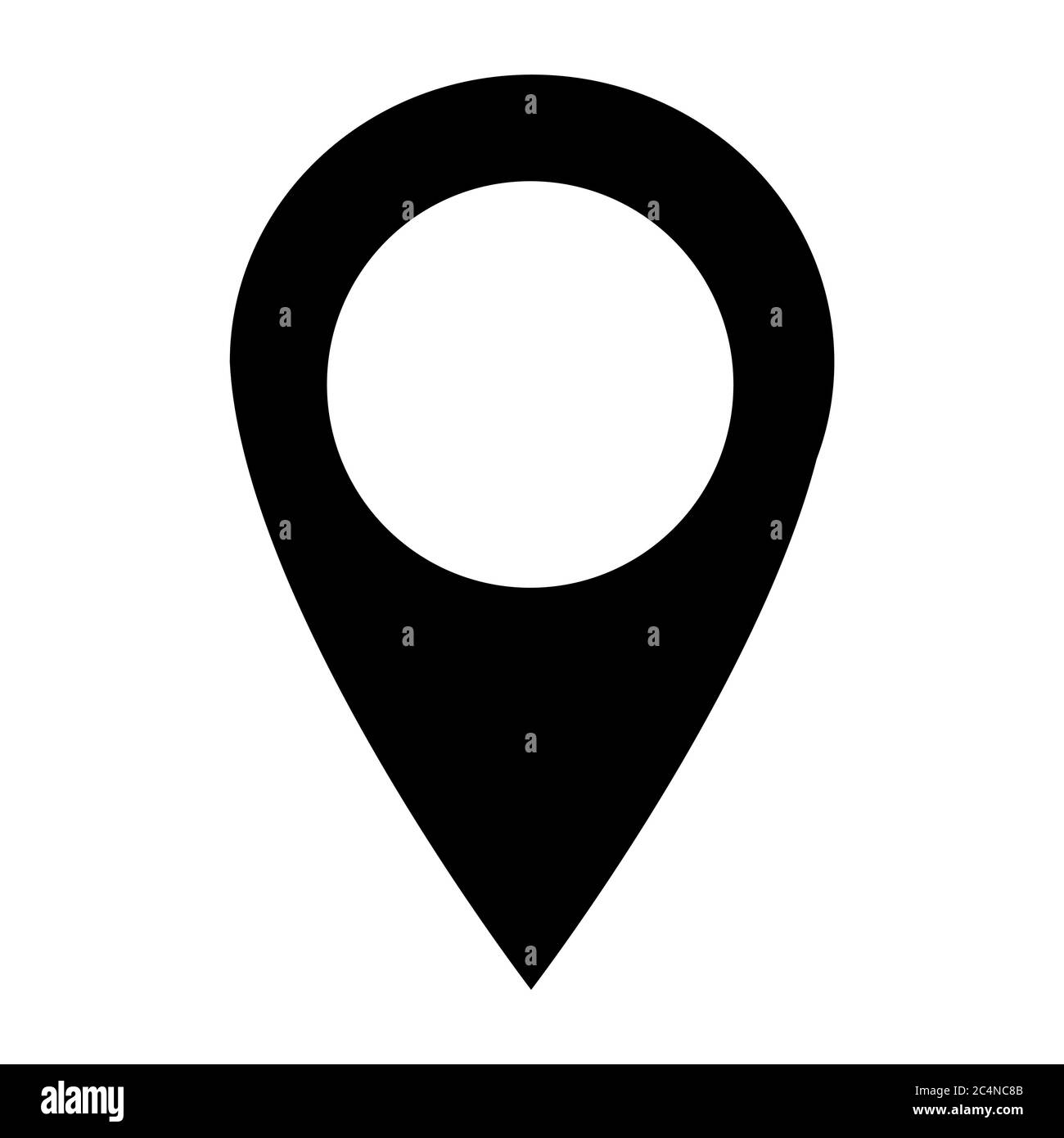 Location icon, map pointer symbol isolated on white background. Vector ...