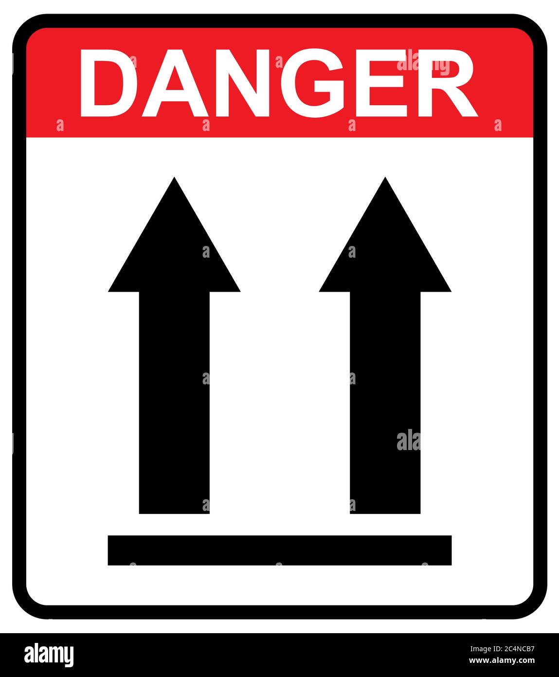 This side up warning flat icon isolated on white background. Package ...