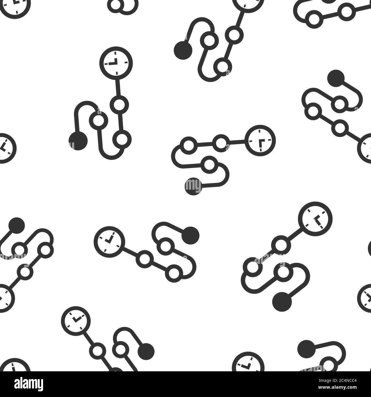 Timeline icon in flat style. Progress vector illustration on white ... Timeline icon in flat style. Progress vector illustration on white ...