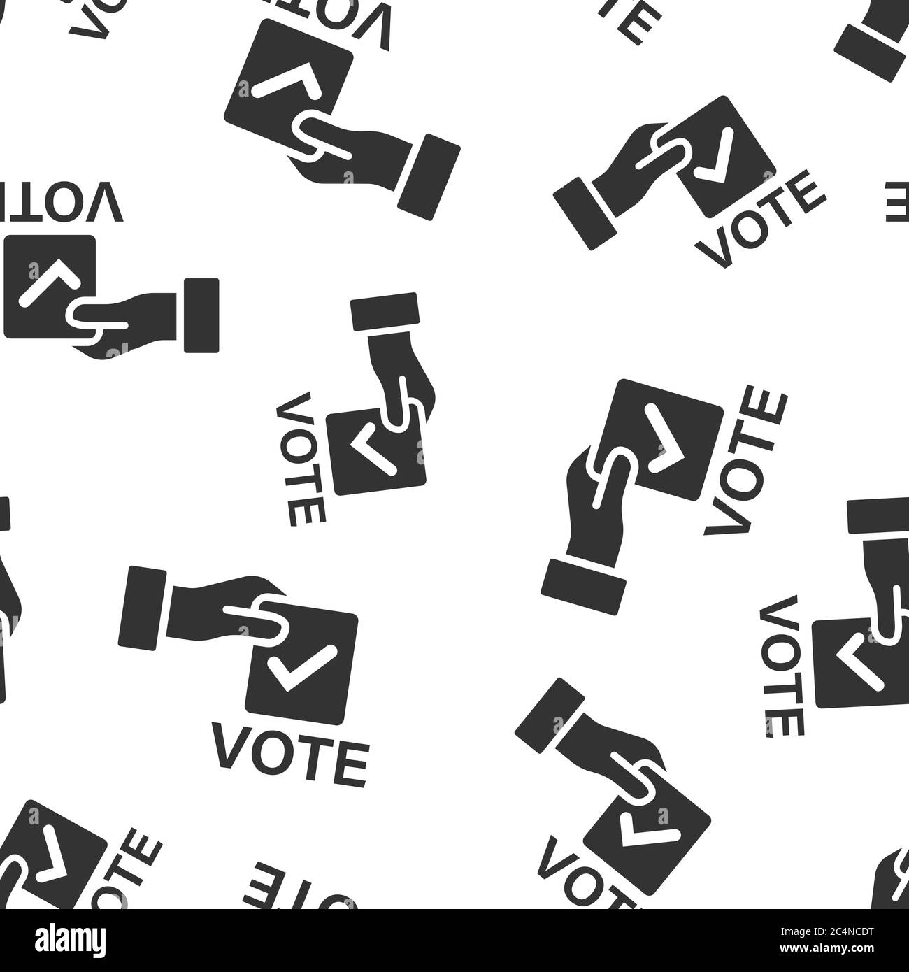 Vote icon in flat style. Ballot box vector illustration on white ...