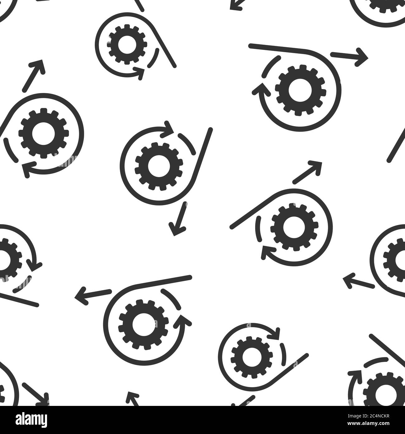 Agile Icon In Flat Style Flexible Vector Illustration On White Isolated Background Arrow Cycle