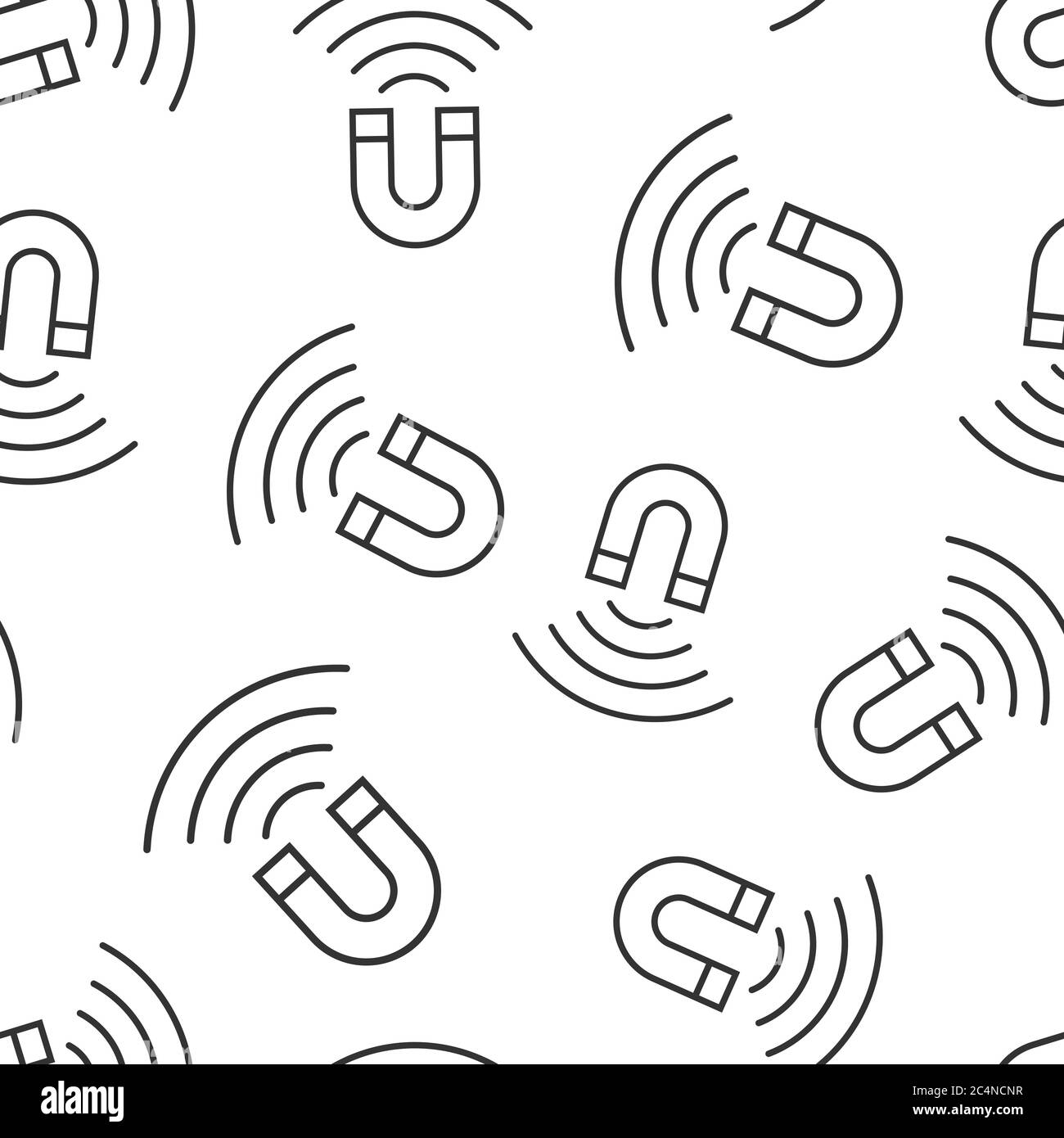 Magnet icon in flat style. Attract vector illustration on white ...