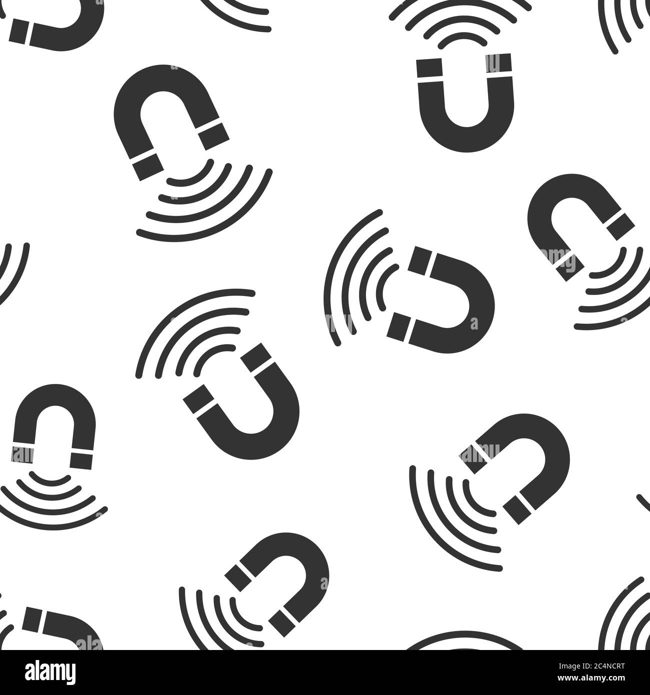 Magnet icon in flat style. Attract vector illustration on white ...