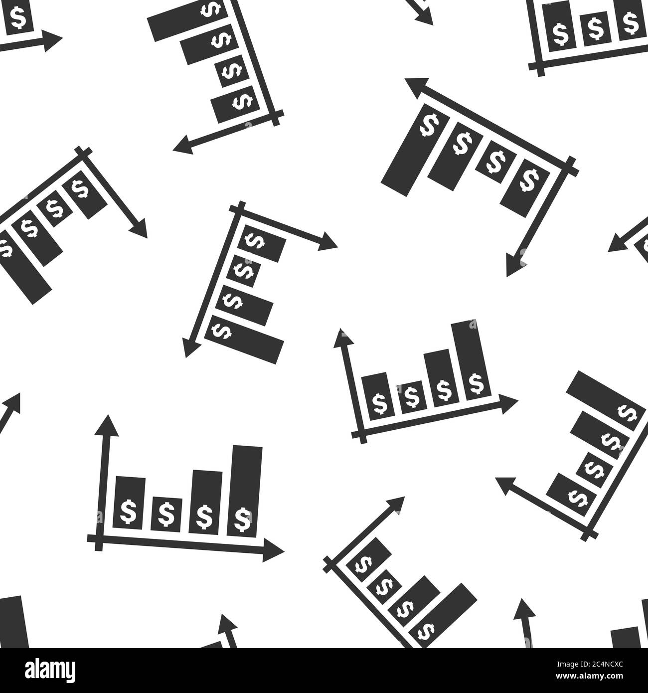 Money growth icon in flat style. Arrow progress vector illustration on ...