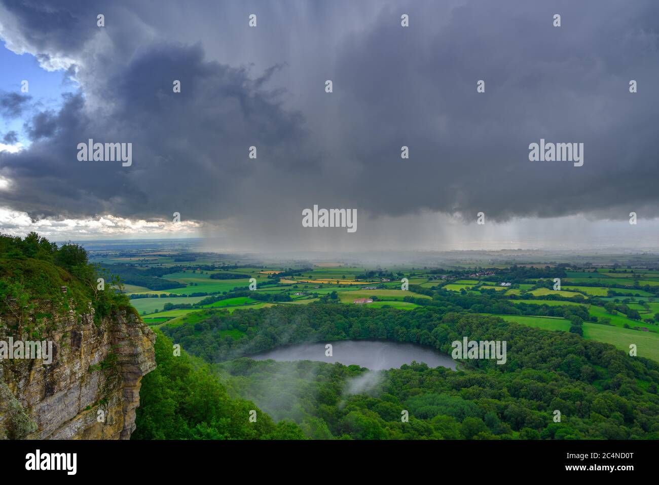 Rain Storm from Sutton Bank, North Yorkshire, UK Stock Photo - Alamy