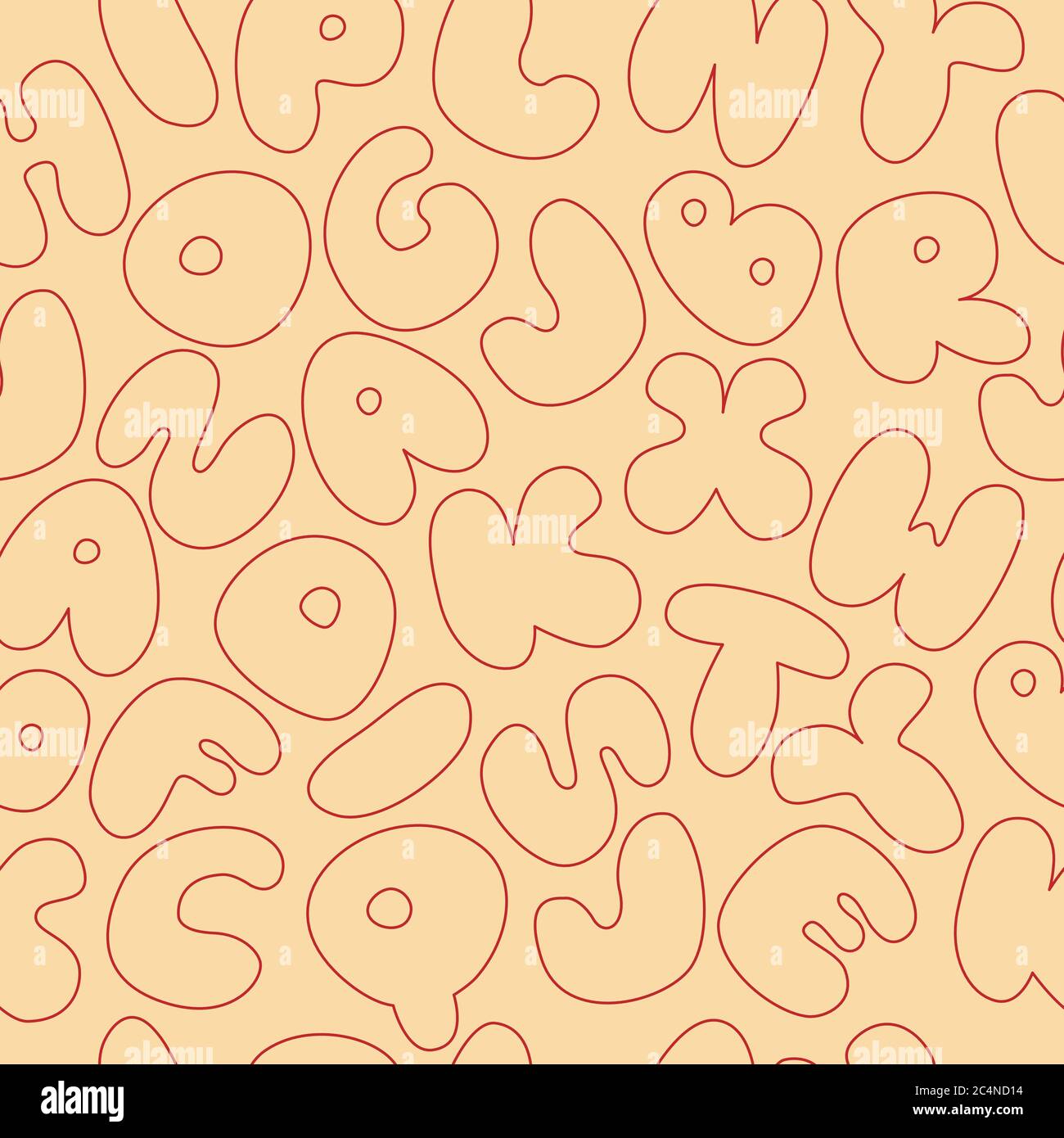 Seamless pattern. Chubby colored abc. Color cartoon lettering texture ...